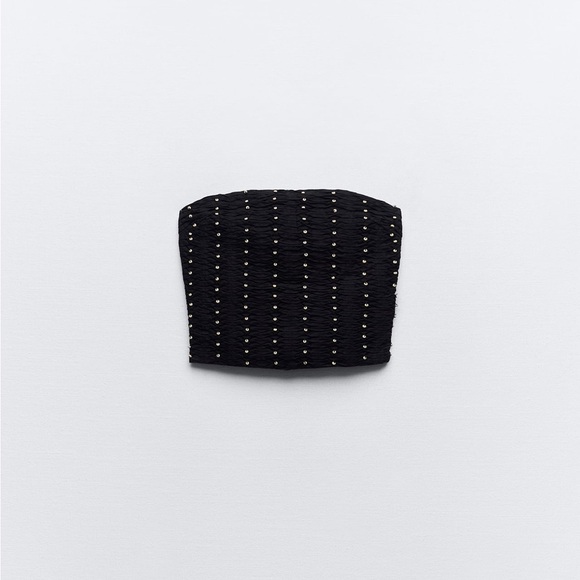 Zara | Tops | Zara Beaded Tube Top | Poshmark